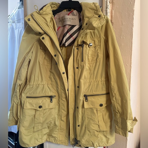 Burberry | Jackets & Coats | Burberry Yellow Raincoat | Poshmark